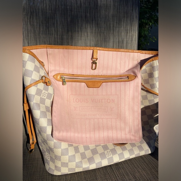 Louis Vuitton | Bags | Louis Vuitton Neverfull Mm Damier Azur Ballerina ...